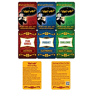 Board Breakers Verve Game – Fun Family Card Games - Entertain Friends Acting - Create Video Content - Party Night Group Activity - Travel Size Tabletop Entertainment Gift - Ages 6+