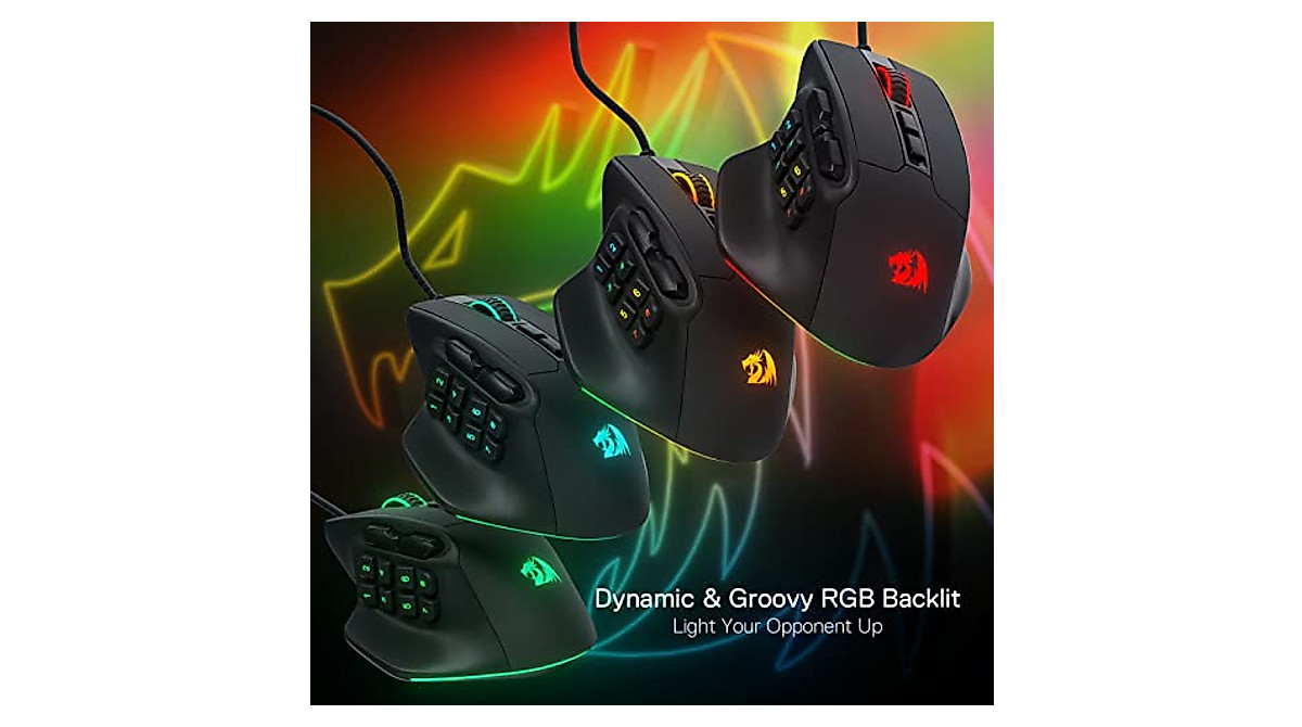 Redragon M811 Aatrox MMO Gaming Mouse - 15 Programmable Buttons