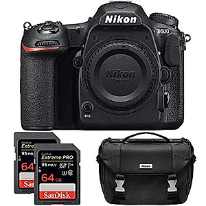 Nikon D500 20.9 MP CMOS DX Format Digital SLR Camera with 4K Video (Certified Refurbished)