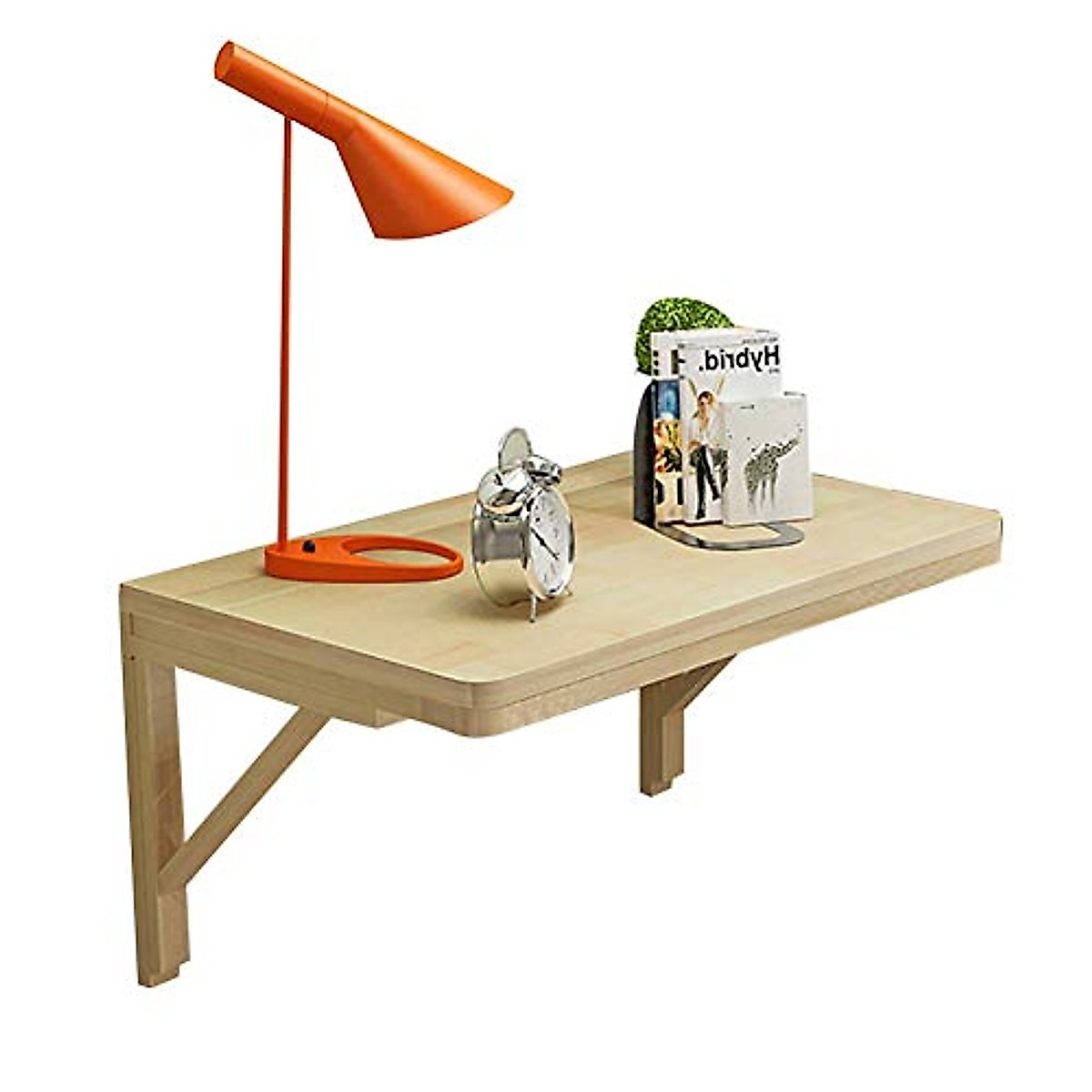 PIBM Stylish Simplicity Shelf Wall Mounted Floating Rack Table Laptop Stand Desk Solid Wood Simple Rounded Corners Save Space Easy to Clean,10 Sizes, a ,