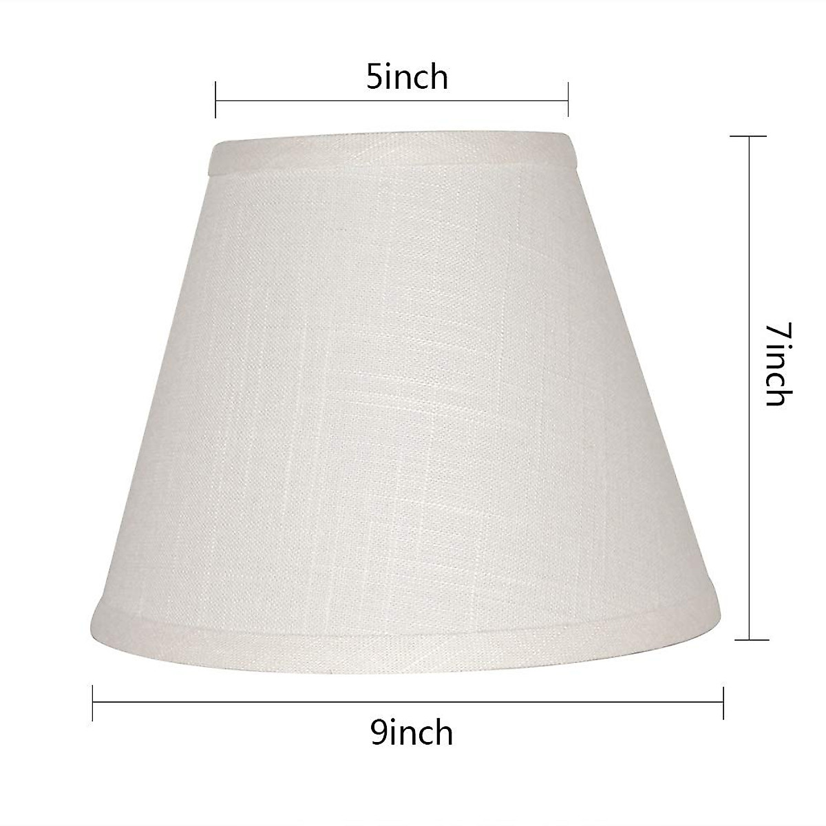 TOOTOO STAR Barrel White Small Lamp Shade for Table Lamps Replacement, 5x9x7 Inch,Fabric Cloth, Spider Model (white)