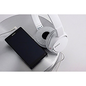 Sony ZX Series Wired On-Ear Headphones with Mic, White MDR-ZX110AP