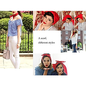 Chiffon Scarf Neck Scarf Black Women 50s Scarf 50s Accessories for Women