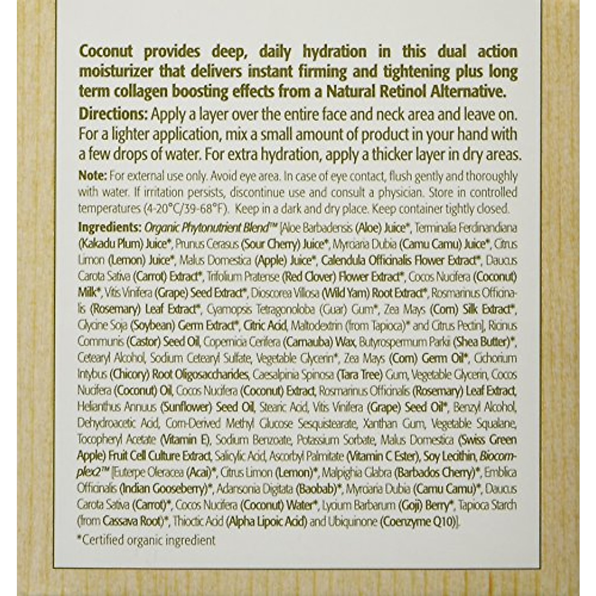 Coconut Age Corrective Moisturizer by Eminence for Unisex - 2 oz Moisturizer