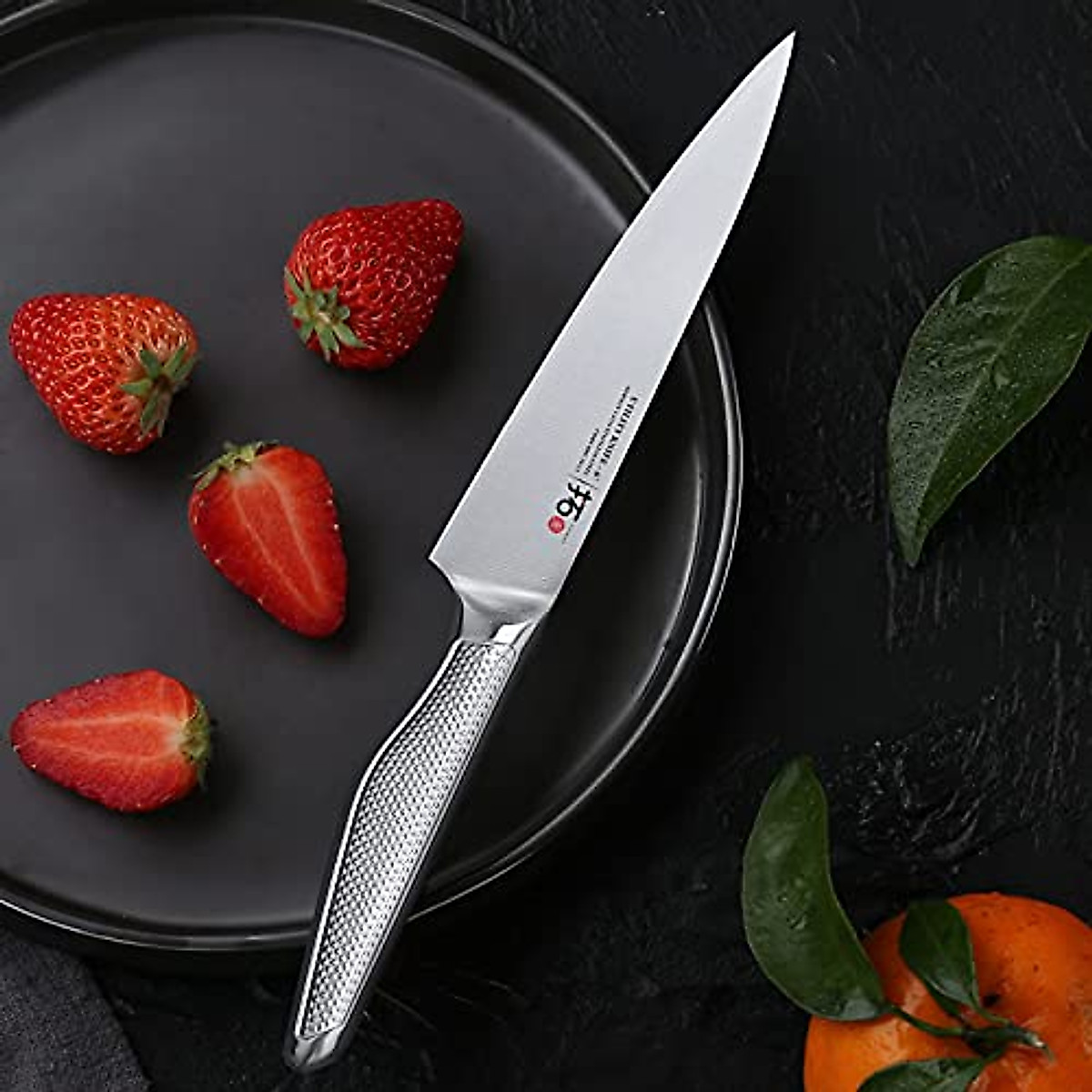 TURWHO Chef Utility Knife 6 inch Ultra Sharp Food Knife with Ergonomic Hollow Handle German Stainless Steel Small Kitchen Knife for Cooking Chopping