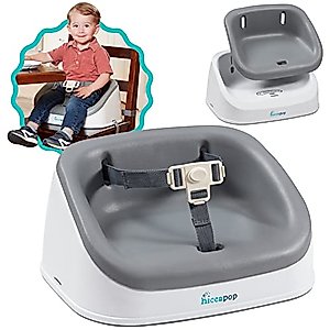 hiccapop ErgoBoost Toddler Booster Seat for Dining Table, Non-Slip Stable Baby Booster Seat for Dining Table, Soft Foam Booster Chair for Toddlers Eating, High Chair Booster Seat for Dining Table