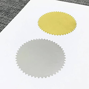 200 Pack, Gold Foil Seal Stickers for Certificates - 2" Diameter