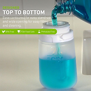 humangear GoToob+ 3-Pack (Large) | Refillable Silicone Travel Bottle | Locking Lid | Food-Safe Material, Clear/Purple/Teal, Large (3.4 fl.oz.; 100ml)