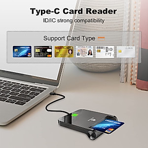ZOWEETEK CAC Reader Military, CAC Card Reader Military, Smart Card Reader Military, Compatible with Windows, Mac OS and Linux