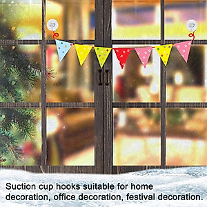 uxcell 4pcs Suction Cup Hooks 1 Inch Diameter Wall Hooks Hangers Removable Kitchen Bathroom Wall Vacuum Holder for Smooth Tile Glass