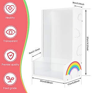 LyunZiS Acrylic Wall Toy Dispenser - Wall Toy Organizer Storage Box Holder for Kids Playroom - Cars, Blocks, Snacks, Balls