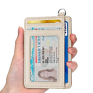 EcoVision Slim Minimalist Front Pocket Wallet, RFID Blocking Credit Card Holder Wallet with Detachable D-Shackle for Men Women