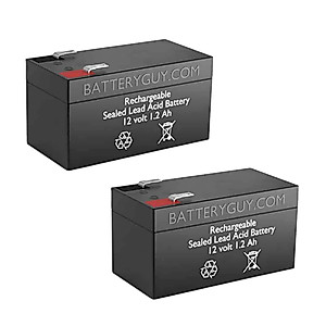BatteryGuy 3903 Bed Scale Replacement 12V 1.2Ah SLA Batteries Brand Equivalent (Rechargeable) - Qty of 2