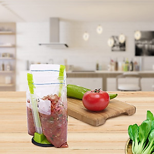 Baggy Rack -（8 colors）,Food Storage Bags Clip, For Food Prep Bag/Plastic Freezer Bag/Ziploc Bag Holder Stand,Meal Planning/prep Bag Holders.MONOTONOUS