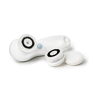 Vanity Planet Facial Cleansing Brush Ultimate Skin Spa with 3 Interchangeable Face Brushes for Cleansing, Exfoliating and Silicone Brush, Cordless, Water Resistant (Not Ur Mom's Purple)
