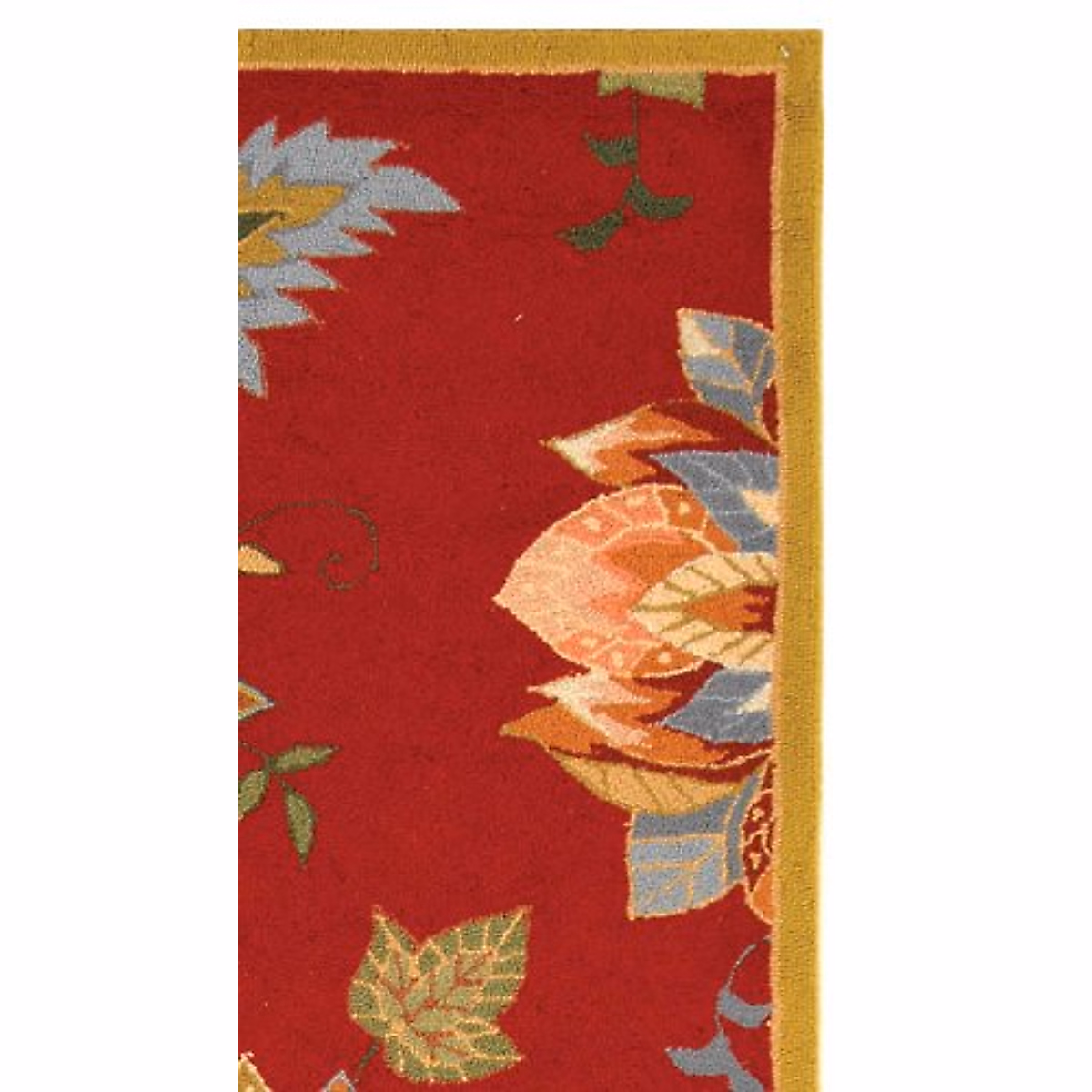 SAFAVIEH Chelsea Collection Runner Rug - 2'6" x 6', Red, Hand-Hooked French Country Wool, Ideal for High Traffic Areas in Living Room, Bedroom (HK306C)