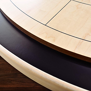 The Crokinole Canada Board (No Branding, with Checkerboard) - Tournament Style Crokinole Board Game Set (Meets NCA Standards)