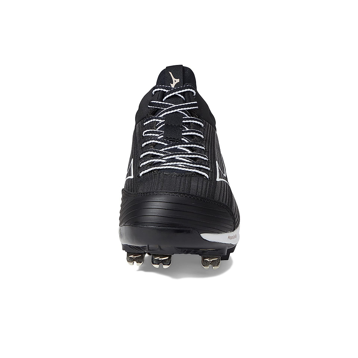 Mizuno Women's Sweep 6 Mid Softball Shoe, Black-White, 7