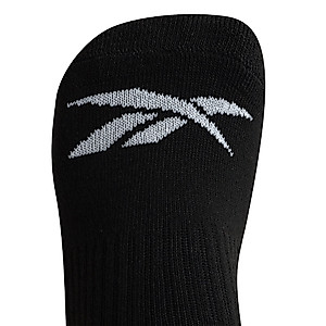 Reebok Women's Comfort Cushioned Athletic Quarter Cut Socks (6 Pack), Size 4-10, BlackWhite