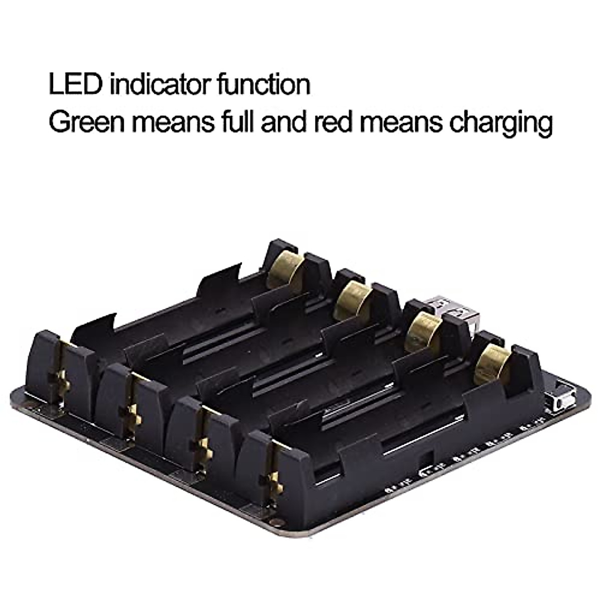 18650 Battery Holder Case , Electrical Testers Battery Testers 4-Channel Micro USB Interface Household Battery Holders 0.5A 5-8V Power Supply Expansion Module for Raspberry Pi