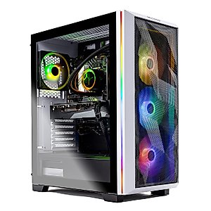 Skytech Gaming Chronos Gaming PC Desktop – Intel Core i7 12700F 2.1 GHz, NVIDIA RTX 4070, 1TB NVME SSD, 16GB DDR4 RAM 3200, 750W Gold PSU, 240mm AIO, 11AC Wi-Fi, Windows 11 Home 64-bit,White