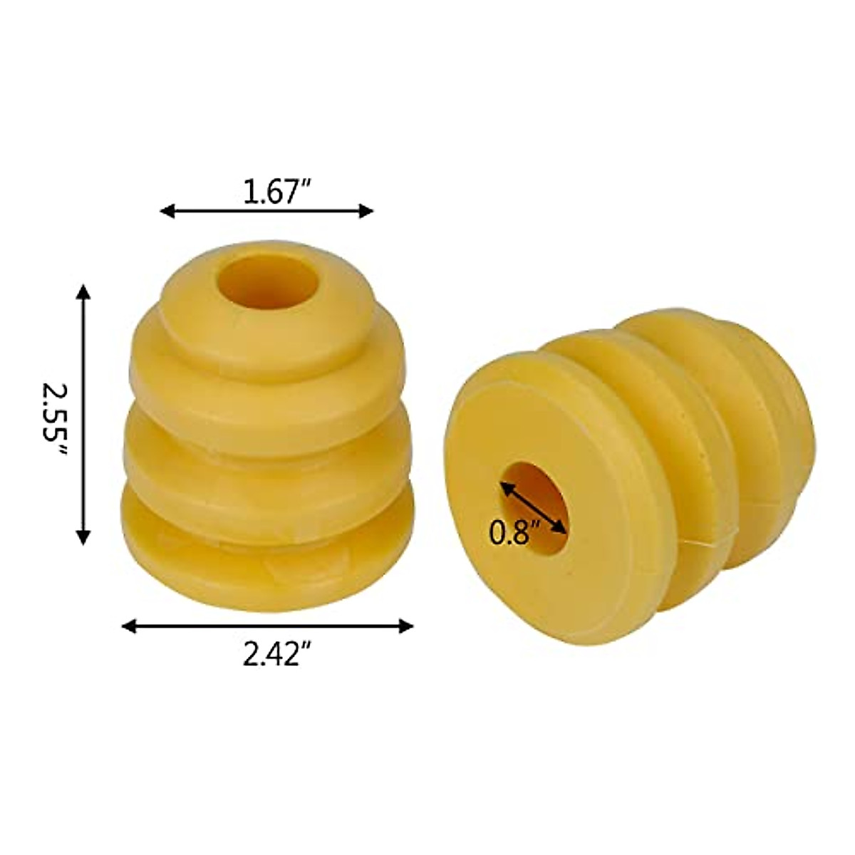 ONER Two Control Arm Bumpers and Two Control Rear Axle Bumpers,Compatible with Cadillac Escalade, Chevy Avalanche Silverado Suburban Tahoe,GMC Sierra Yukon Savana,Replace# 15153958 15039397