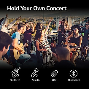 LG XBOOM XL7 Portable Tower Speaker with 250W of Power and Pixel LED Lighting with up to 20 Hrs of Battery Life,Black