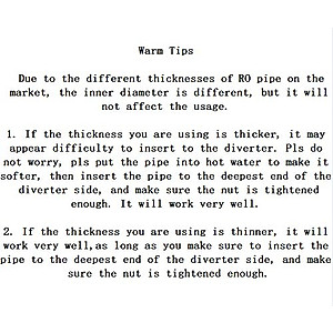 Realgoal Two way 1/4" Brass Diverter Valve Chrome with Male Adapter for Faucet