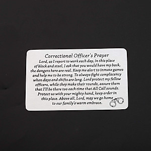CHOORO Correctional Officer Prayer Wallet Card Insert Correctional Officer Jewelry Christian Gift Religious Jewelry Gift from Correctional Officer (Correctional Officer Prayer Wallet Card)