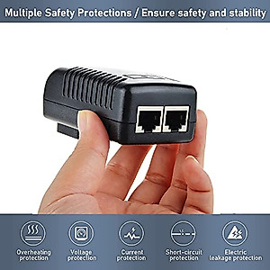 Digipartspower 48V AC/DC Adapter for Aastra Telecom 6730i A6730-0131-10-01 6730i NA 9143i IP VoIP Display Business SIP Phone with PoE Ethernet LAN Injector Power Over Ethernet (PoE) DC Power 48Vdc