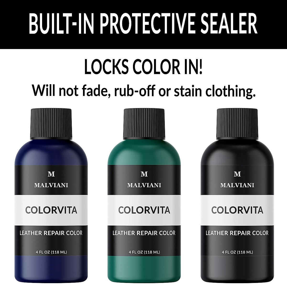Leather Repair Color Restorer - White Ivory - Furniture, Car Seat, Couch, Vinyl, Bag & Shoes - 4 oz.