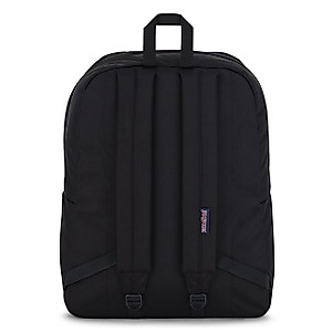 JanSport SuperBreak One School Backpack for Girls, Boys, Black - Durable, Lightweight Bookbag for Teens with 1 Main Compartment, Front Utility Pocket with Built-in Organizer - Premium Backpack