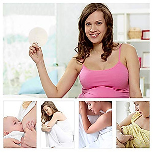 PHOGARY 12 PCS Washable Bamboo Nursing Pads, Reusable Organic Breast Pads with Laundry Bag and Storage Bag, Soft & Super Absorbent - Perfect Baby Shower