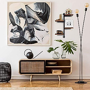 Wall Mounted Hanging Shelves, Wall Floating Display Shelf, Unique for Bathroom, Bedroom, Living Room Wall Decor, Rustic Brown