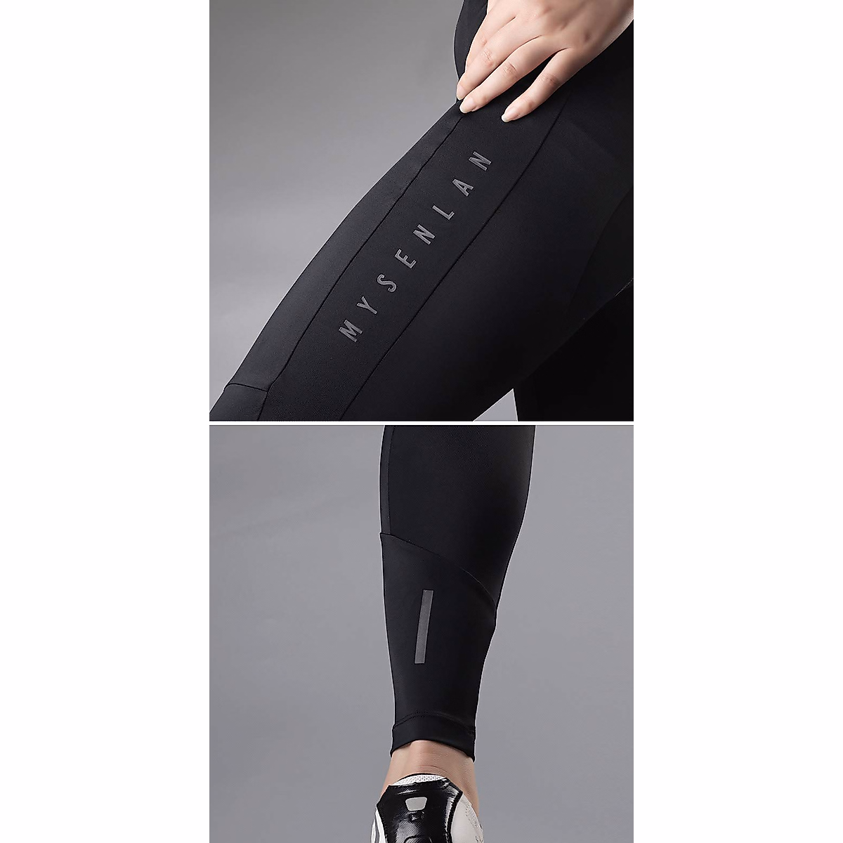 Mysenlan Women's Cycling Pants 3D Padded Bike Tights Long Compression Bicycle Pants Trousers