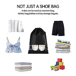 Swingers 16PCS Shoe Bags for Travel, Large Portable Travel Shoe Bags with Rope, space-saving dust-proof Non-Woven Shoes storage bag, for Packing, Shoes Organizers for Men And Women