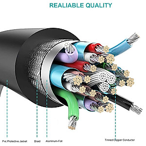 AWADUO 90 Degree Micro USB Male to Female Splitter 1 in 2 Out,Micro USB 1 to 2 Y Splitter Cable High Speed Charging Cable 30cm Length