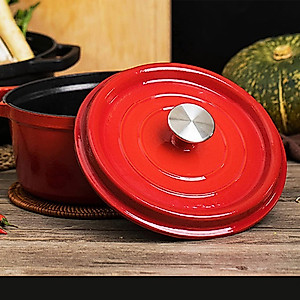 Dutch Oven Knob Stainless Steel Replacement Handle for Le Creuset,Aldi,Lodge and Other Enameled Cast-Iron Dutch Oven Pot Lid Knob Replacement(Silver 1 Set)