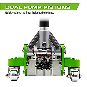 Arcan 3-Ton Quick Rise Aluminum Floor Jack with Dual Pump Pistons & Reinforced Lifting Arm (A20018_A20019)