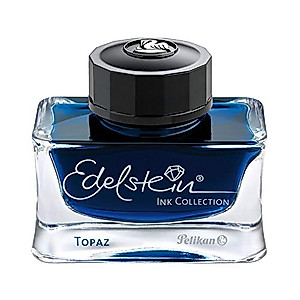 Pelikan Edelstein Bottled Ink for Fountain Pens, Blue Topaz, 50ml, 1 Each (339382)