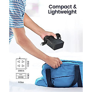 5ft Power Strip, SUPERDANNY Surge Protector 900 Joules, 4-Outlet 4-USB Extension Cord, Overload Switch, Grounded, Mountable, Desktop Charging Station for Home, Office, School, Dorm, Computer, Black