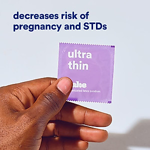 Hello Cake Ultra Thin Condoms, Premium Silicone Lubricated Latex Condoms for Men, Made for a Super Close Feel and a Natural Fit, BPA Free, Fragrance-Free, Glycerin Free – 12 Count