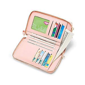 Womens Crossbody Bag Cellphone Shoulder Purse Wallet Clutch Handbag Travel Fashion Leather Phone Case Pocket Holster Messenger Pouch for iPhone 11 pro 8 Plus Xs Max X Xr 7/6 Plus Samsung S10+ (Green)