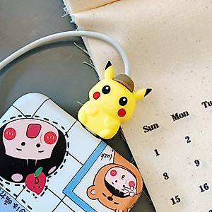 Cable Animal Bites, USB Cable Protector - Cute Kawaii Animals - for Phone Charging Cable, Compatible with iPhone and Android - 9 Pack