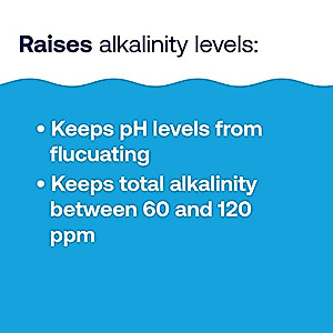 HTH 67060 Swimming Pool Care Alkalinity Up, Raises Alkalinity, Swimming Pool Chemical Stabilizes pH Fluctuation, 5 Lbs