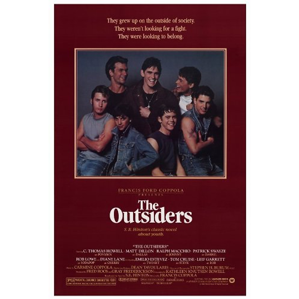 Pop Culture Graphics The Outsiders Poster 27x40 C. Thomas Howell Matt Dillon Ralph Macchio