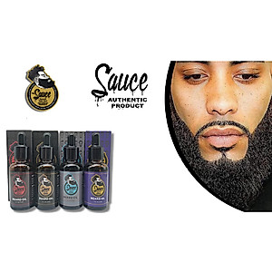 Sauce Authentic Product Beard Oil (Grizzly) Soften and Condition Beards And Mustaches With Jojoba and Argan Oil, for men, reusable