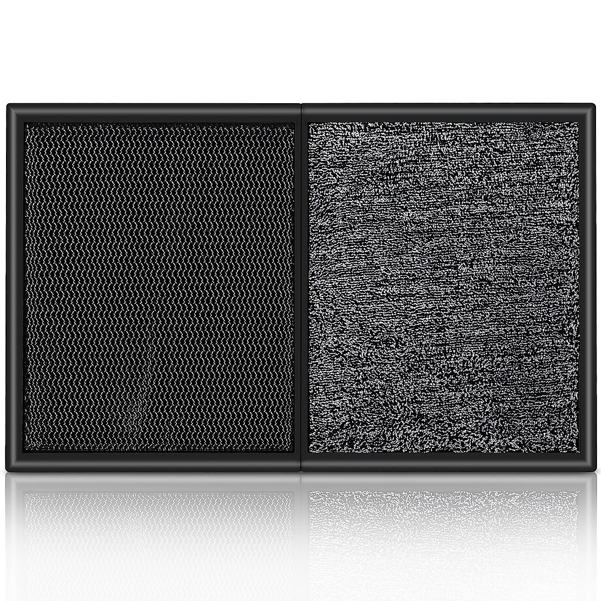 LOSTRONAUT 2 in 1 Wet Dry Shoe Cleaning Floor Mat - 25’’ x 16’’ Non Slip Machine Washable - Boot Tray Perfect to Remove Mud Dirt and Yuck from Footwear - Indoor Outdoor Rug