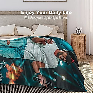 QIGUTRNG Luke Singer Star Bryan Throw Blankets Flannel Blanket Cozy for All Seasons 40"*50" （100 * 130cm）