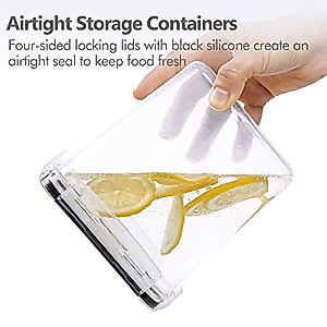 Airtight Food Storage Containers with Lids, CHEFSTORY 8 PCS Plastic Storage Containers for Kitchen & Pantry Organization and Storage,Dry Food Canisters for Flour, Sugar and Cereal